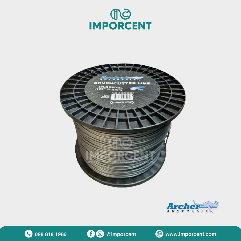 ROLLO NYLON 3.5MM REDONDO 20LB ALUMI ARCHER 825 MT – Imporcent